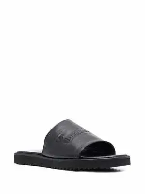 BILLIONAIRE Leather Flat Slides