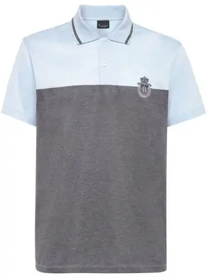 BILLIONAIRE Panelled Crest-embroidered T-shirt
