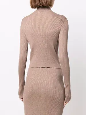 Brunello Cucinelli Ribbed-knit Knitted Top