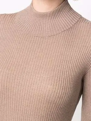 Brunello Cucinelli Ribbed-knit Knitted Top