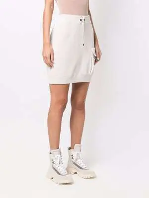 Brunello Cucinelli Ribbed-knit Drawstring Skirt