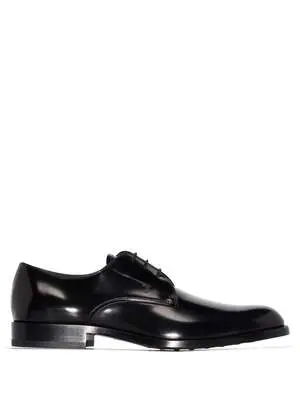 TOD'S Polished Leather Derby Shoes - Black