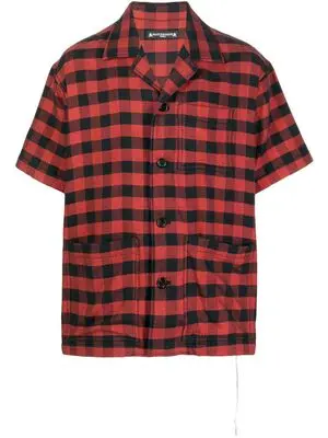 MASTERMIND WORLD Plaid-check Embroidered Shirt
