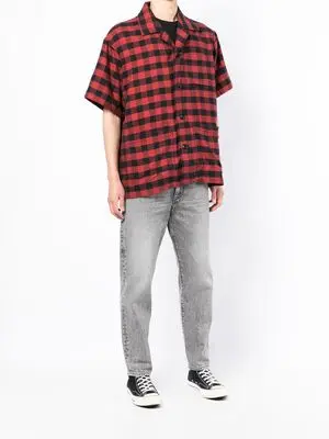 MASTERMIND WORLD Plaid-check Embroidered Shirt