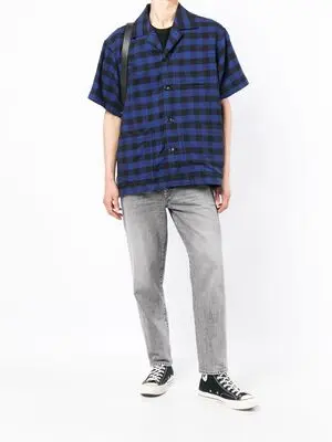 MASTERMIND WORLD Plaid-check Embroidered Shirt