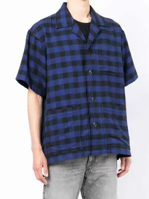MASTERMIND WORLD Plaid-check Embroidered Shirt