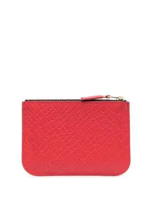 Comme Des Garçons Embossed Leather Wallet - Red
