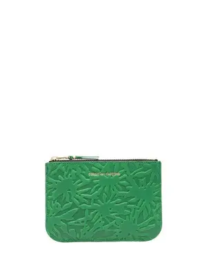 Comme Des Garçons Embossed Leather Wallet - Green