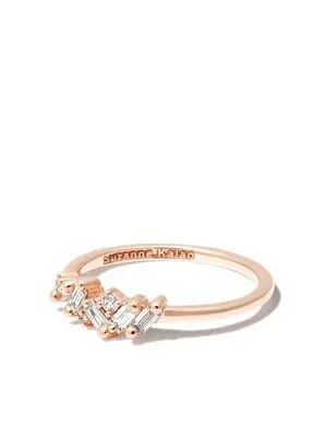 SUZANNE KALAN 18kt Rose Gold Fireworks Diamond Eternity Ring - Pink