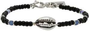 Isabel Marant Étoile Isabel Marant White Beaded Cowrie Bracelet - Black/silver Bksi
