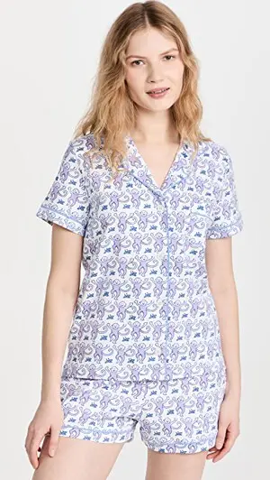 Roller Rabbit Monkeys Polo Pajama Set