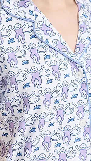 Roller Rabbit Monkeys Polo Pajama Set