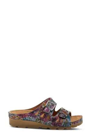 SPRING STEP SHOES Delphis Slide Sandal - Navy Multi