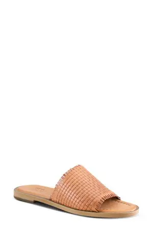 SPRING STEP SHOES Ginosa Leather Slide Sandal - Camel