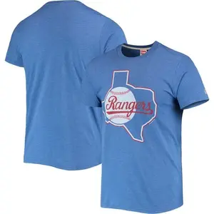 HOMAGE Texas Rangers Hand-drawn Logo Tri-blend T-shirt - Royal