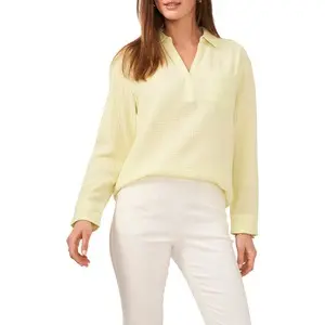 Chaus V-neck Collared Blouse - Citrus Yellow