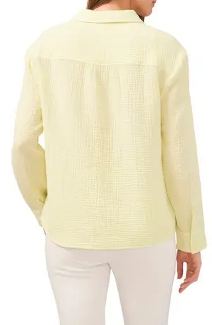 Chaus V-neck Collared Blouse - Citrus Yellow