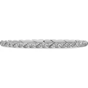 David Yurman Pavéflex Single Row Diamond Bracelet - White Gold/diamond