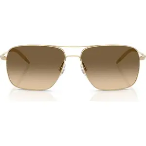 Oliver Spencer Clifton Aviator Sunglasses - Gold/moss Gradient