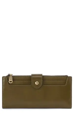 Hobo Dunn Leather Continental Wallet - Olive Veil
