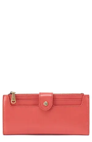 Hobo Dunn Leather Continental Wallet - Pink Mirage