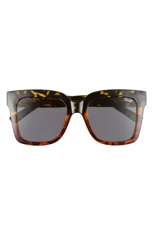 Quay QUAY Icy 52mm Gradient Square Sunglasses Tort Fade/ Smoke