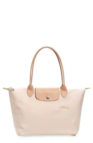 Longchamp Le Pliage Recycled Canvas Shoulder Tote Bag Flowers