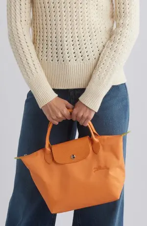 Longchamp Le Pliage Green Recycled Canvas Top Handle Bag