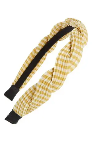 Tasha Tasha Twisted Headband White Yellow