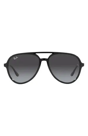 Ray-ban Ray-Ban 57mm Aviator Sunglasses Black / Grey Gradient