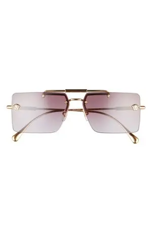 Versace Versace 60mm Gradient Rectangle Sunglasses Violet Gradient