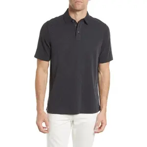 Johnston & Murphy Slub Modal Blend Polo - Black