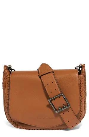AIMEE All For Love Leather Crossbody Bag - Chestnut