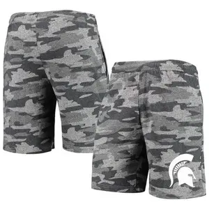 CONCEPTS SPORT Gray Michigan State Spartans Camo Backup Terry Jam Lounge Shorts - Charcoal