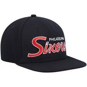 Mitchell & Ness Philadelphia 76ers Hardwood Classics Script 2.0 Snapback Hat