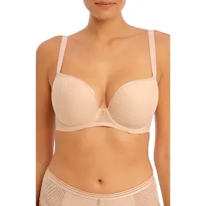 Freya Tailored Plunge Underwire T-shirt Bra - Natural Beige