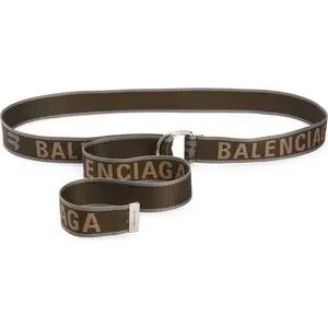 Balenciaga Balenciaga Logo D-Ring Belt Khaki