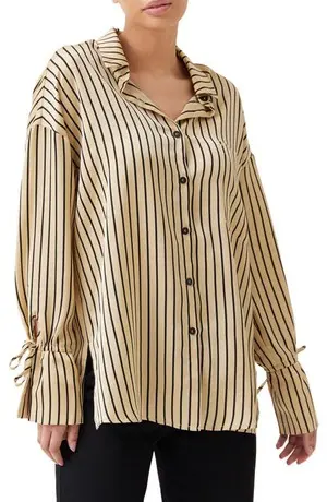 4TH & RECKLESS Rodell Tie Cuff Shirt