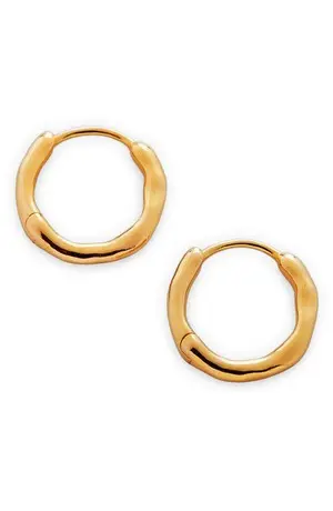 Monica Vinader Siren Muse Huggie Hoop Earrings - Gp