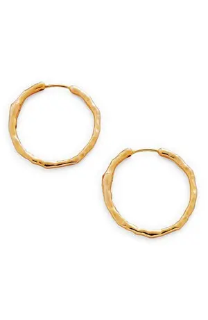 Monica Vinader Siren Muse Medium Hoop Earrings - Gp
