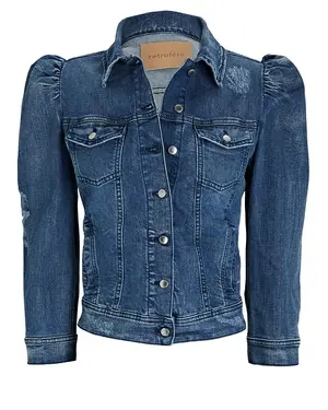 Retrofete Ada Puff Sleeve Denim Jacket - Sea