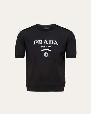 Prada Superfine Wool Logo Sweater