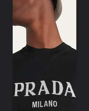 Prada Superfine Wool Logo Sweater