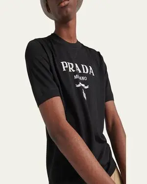 Prada Superfine Wool Logo Sweater