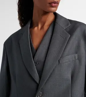 THE FRANKIE SHOP Gelso Oversized Blazer - Grey