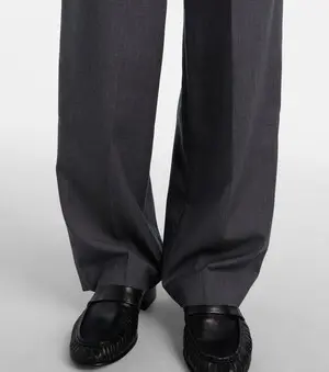 THE FRANKIE SHOP Gelso High-rise Wide-leg Trousers - Grey
