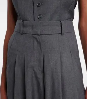 THE FRANKIE SHOP Gelso High-rise Wide-leg Trousers - Grey