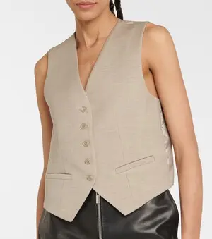 THE FRANKIE SHOP Gelso Vest - Beige