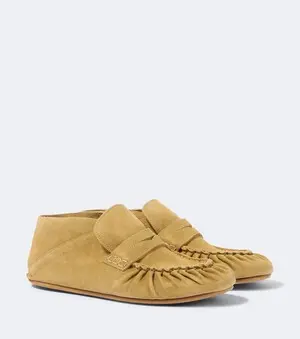 Loewe Suede Moccasins - Beige