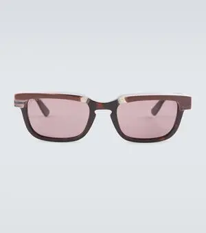 Gucci Rectangle Frame Sunglasses - Brown